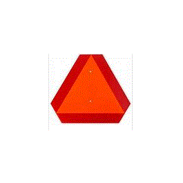 SIGN, SLOW MOVING VEHICLE, TRIANGLE ALUMINUM REF SMV-1